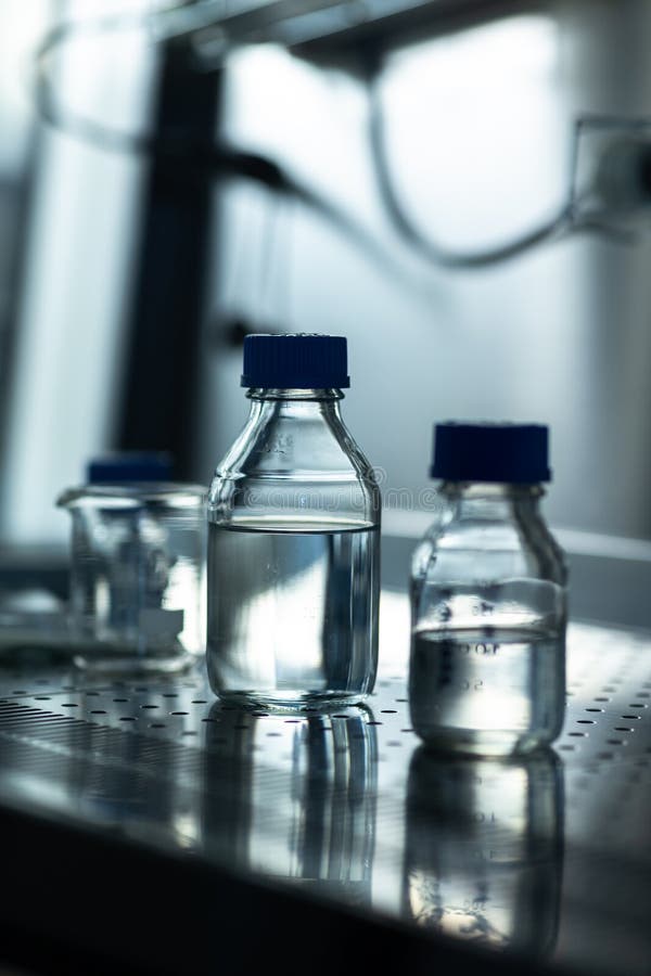 Research Experiment Glass in a Flow, Glove Box Stock Image - Image of ...