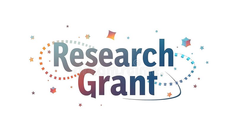 Research Grant Announcement with Colorful Stars and Design Elements ...