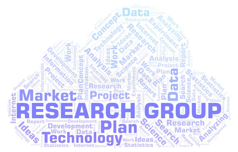 Research Group word cloud stock illustration. Illustration of ...