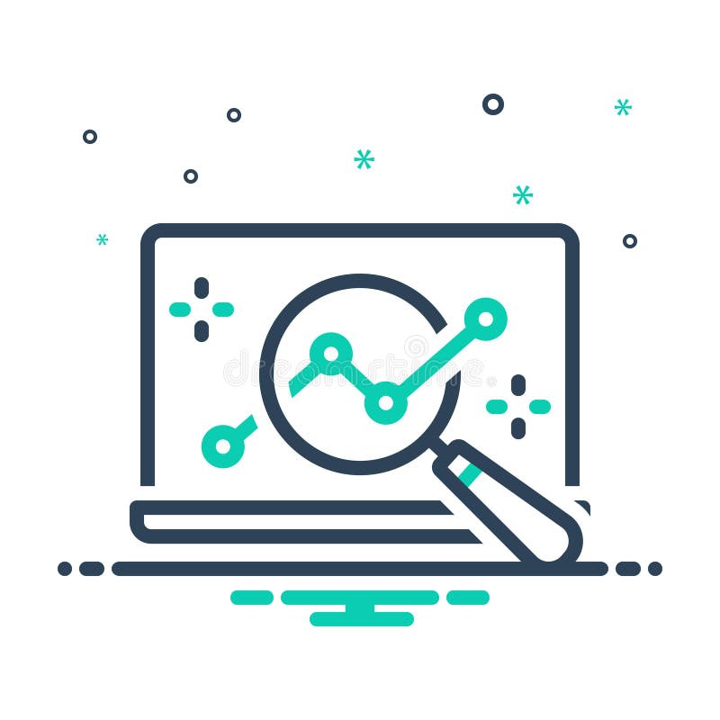 Mix Icon for Research, Data and Explore Stock Vector - Illustration of ...