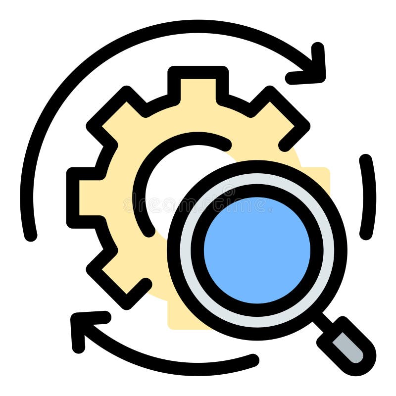 Research Icon Flat Line Style Illustration Representing Investigation ...