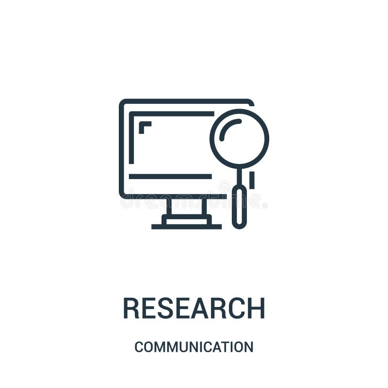 Research Icon Vector from Communication Collection. Thin Line Research ...