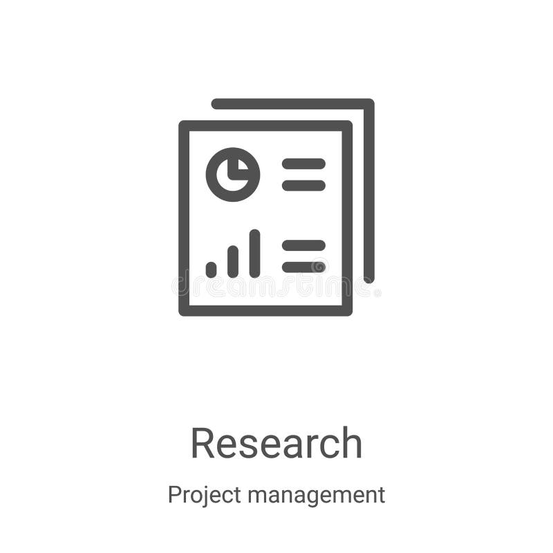 Research Icon Vector from Project Management Collection. Thin Line ...