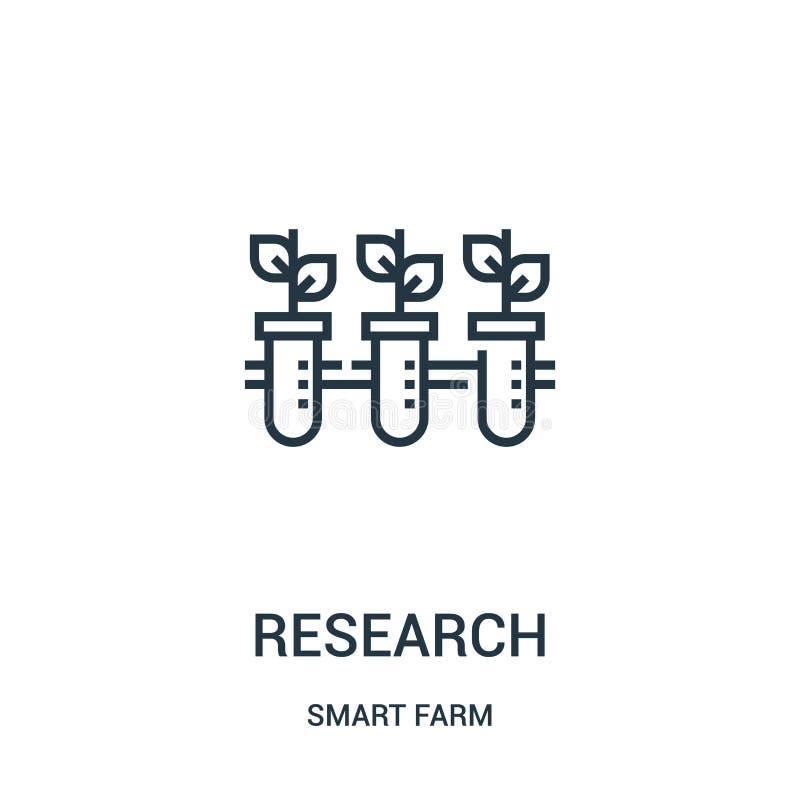 Research Icon Vector from Smart Farm Collection. Thin Line Research ...