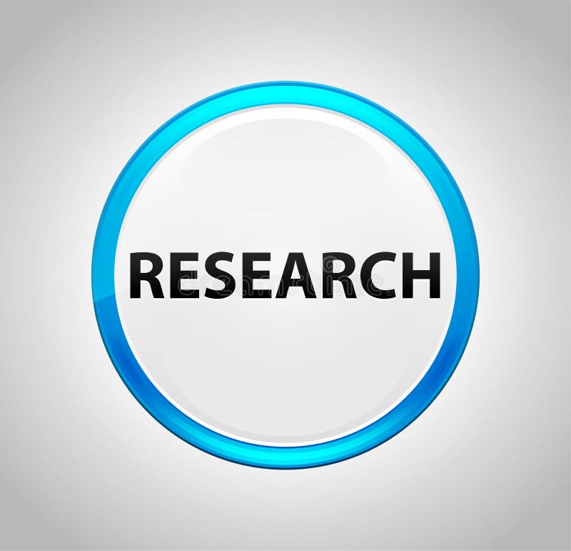Research Round Blue Push Button Stock Illustration - Illustration of ...