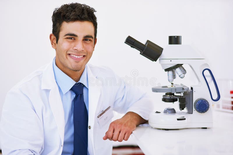 Research is Its Own Reward. Portrait of a Smiling Lab Technician Using ...