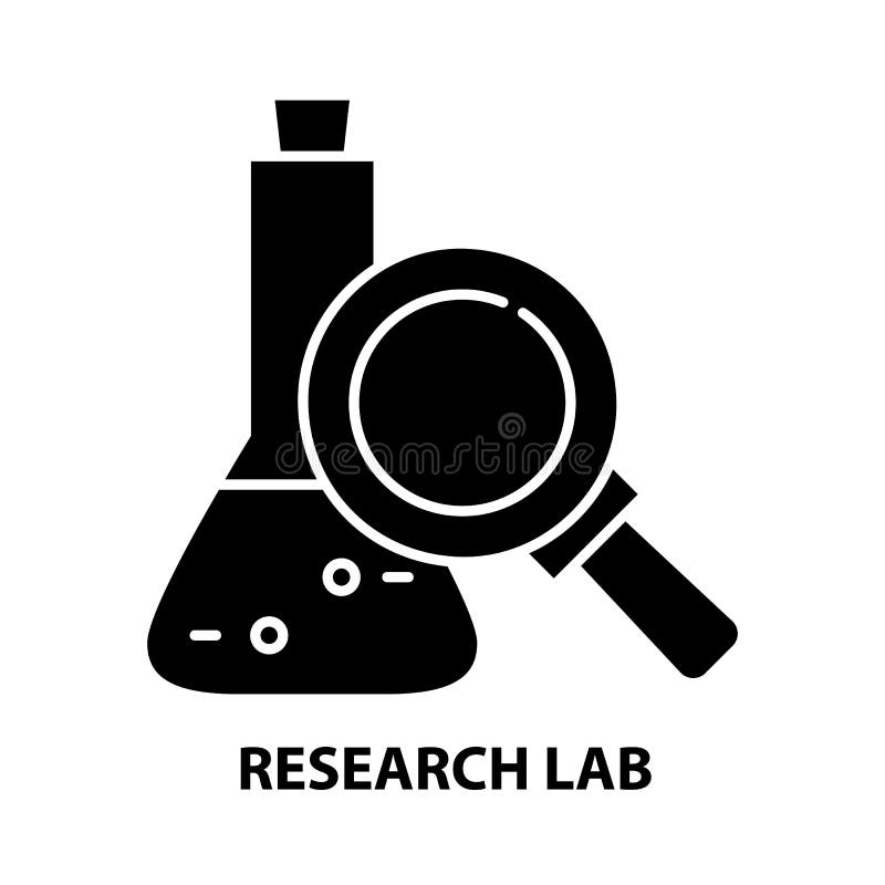 Research Lab Icon, Black Vector Sign with Editable Strokes, Concept ...
