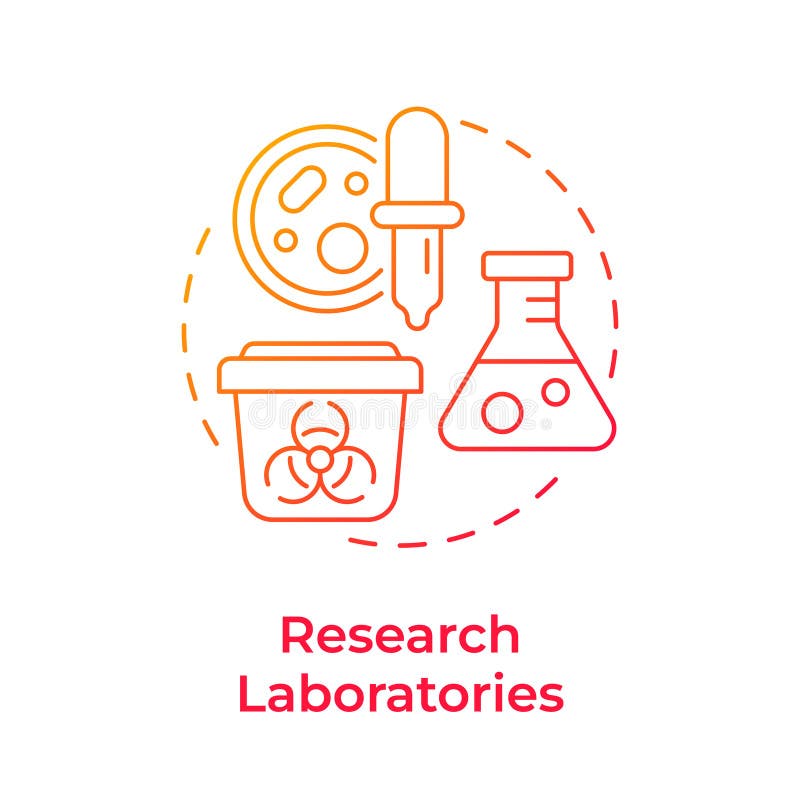 Research Laboratories Red Gradient Concept Icon Stock Illustration ...