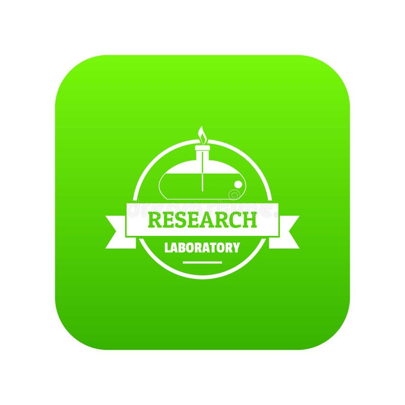 Research Laboratory Icon Green Vector Stock Vector - Illustration of medicine, green: 119916367