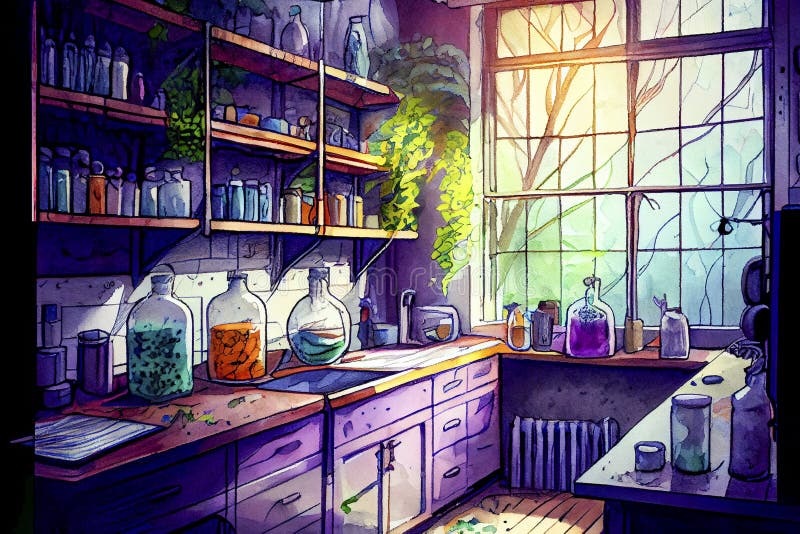 Research Laboratory, Generative Ai Illustration Stock Illustration ...