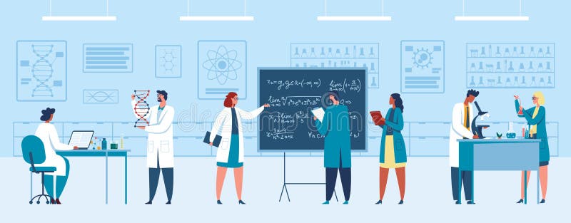 Research Laboratory, Team Scientists Researching and Observing Stock ...