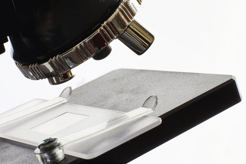 Research Laboratory. Test Tubes and Microscope on the Table on a White ...