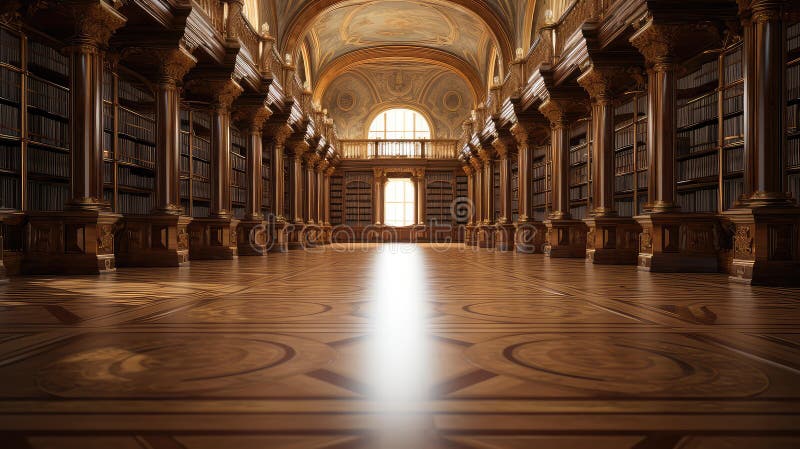 Research library floor stock illustration. Illustration of resources ...