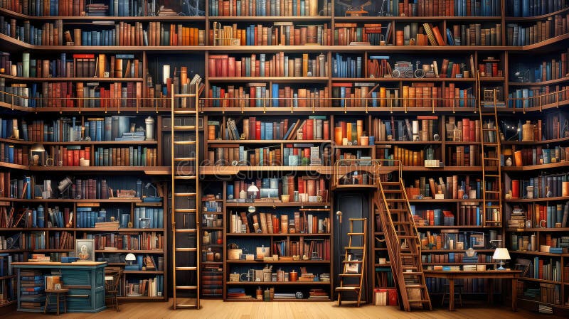 Research Library and Information Science Stock Illustration ...