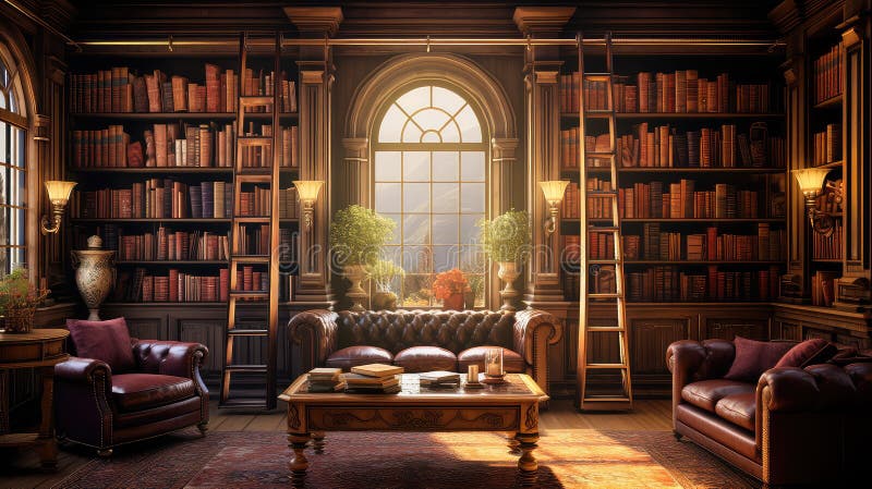 Research library poster stock illustration. Illustration of nonfiction ...