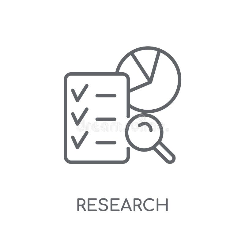 Research Linear Icon. Modern Outline Research Logo Concept on Wh Stock ...