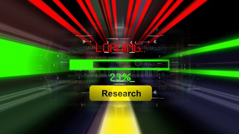 Research Loading Progress Bar on the Screen Stock Video - Video of ...