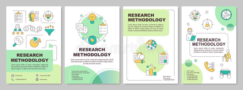Research Methodology Green Circle Brochure Template Stock Illustration ...