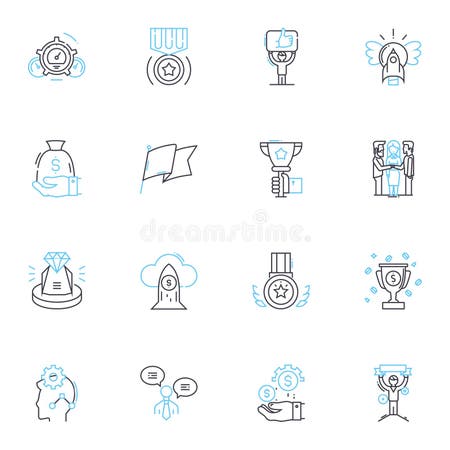 Research Methodology Linear Icons Set. Sampling, Survey, Quantitative ...