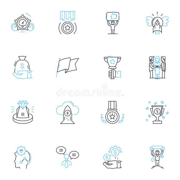 Research Methodology Linear Icons Set. Sampling, Survey, Quantitative ...