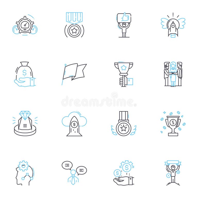 Research Methodology Linear Icons Set. Sampling, Survey, Quantitative ...