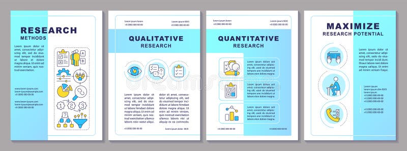 Research Methods Brochure Template Stock Illustration - Illustration of ...
