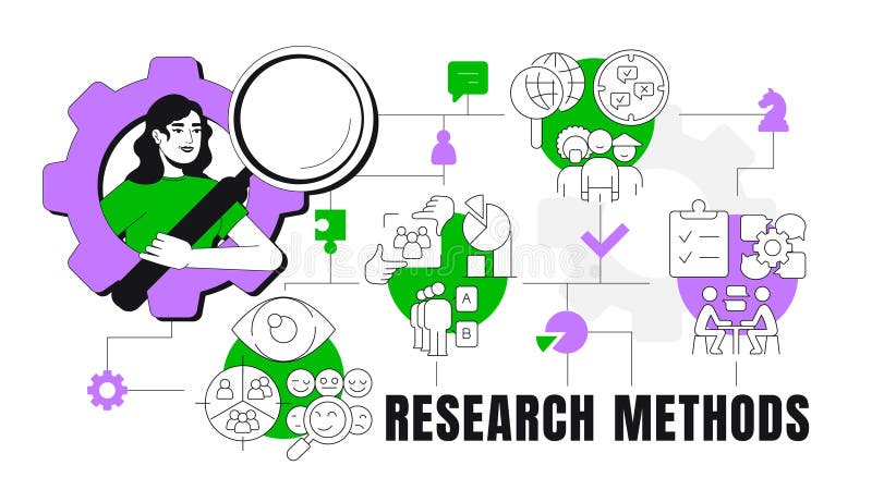 Research Methods Concept Illustration Stock Illustration - Illustration ...