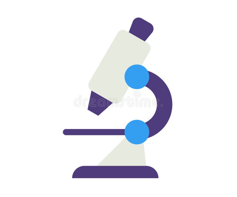 Research Microscope Experiment Single Isolated Icon with Flat Style ...