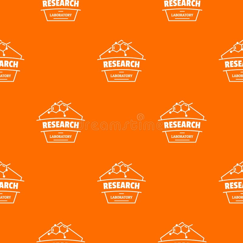Research Molecular Pattern Vector Orange Stock Vector - Illustration of ...