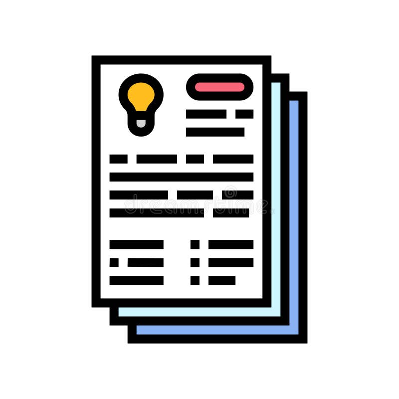 Research Paper Development Color Icon Vector Illustration Stock ...