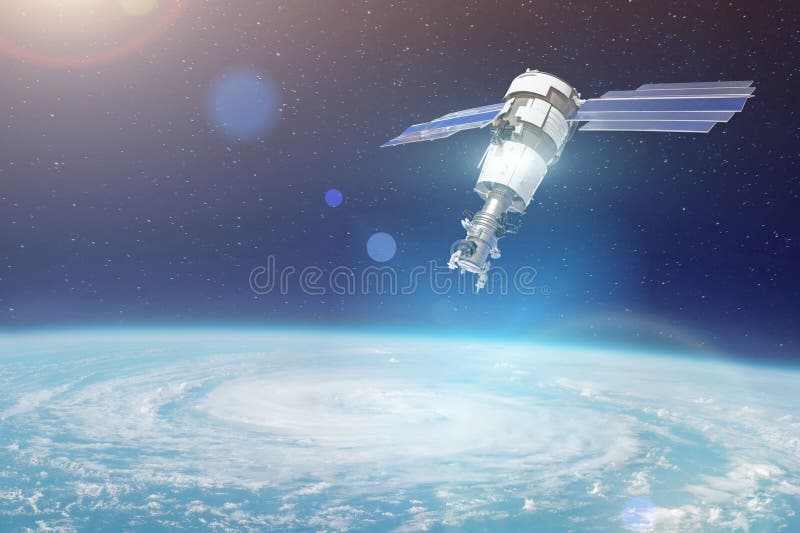 Monitoring Hurricane. Satellite Above the Earth Makes Measurements of ... Monitoring Hurricane. Satellite Above the Earth Makes Measurements of ...