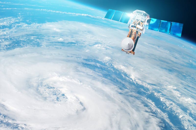 Monitoring Hurricane. Satellite Above the Earth Makes Measurements of ... Monitoring Hurricane. Satellite Above the Earth Makes Measurements of ...
