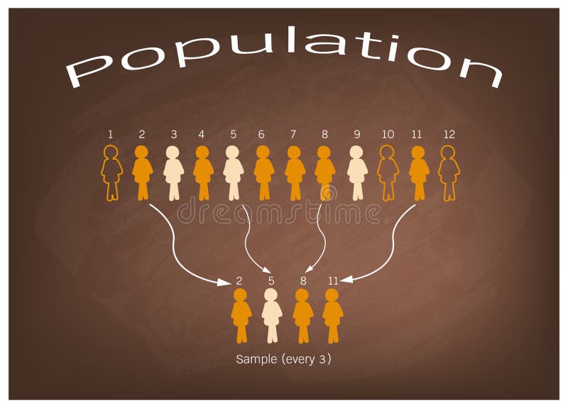 Research Process Sampling from a Target Population Stock Vector ...