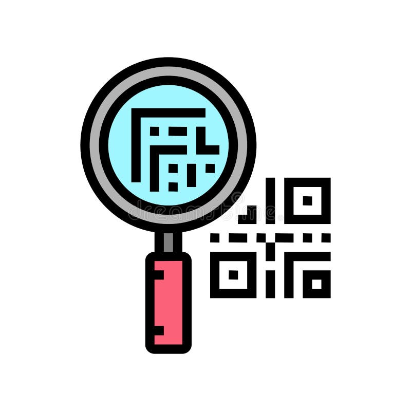 Research Qr Code Color Icon Vector Isolated Illustration Stock ...