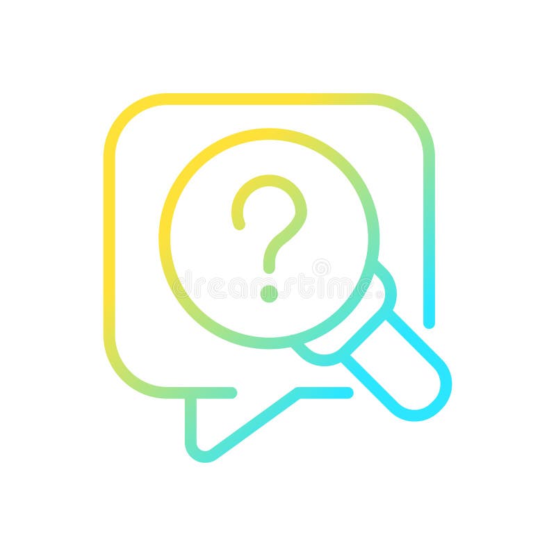 Research Question Gradient Linear Vector Icon Stock Vector ...