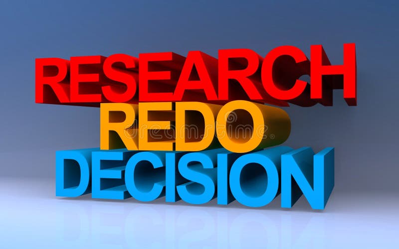 Research Redo Decision on Blue Stock Illustration - Illustration of ...