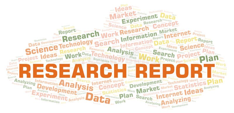 Research Report word cloud stock illustration. Illustration of print ...