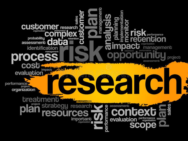 Research Word Cloud Background Stock Illustration Illustration Of