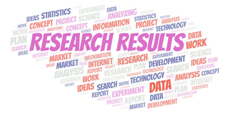 Research Results Word Cloud. Stock Illustration - Illustration of text ...