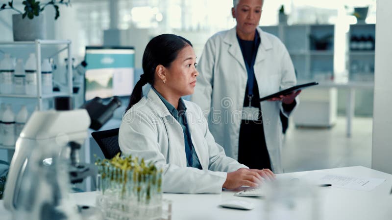 Research, Science and Man in Lab, Microscope and Medical Experiment ...