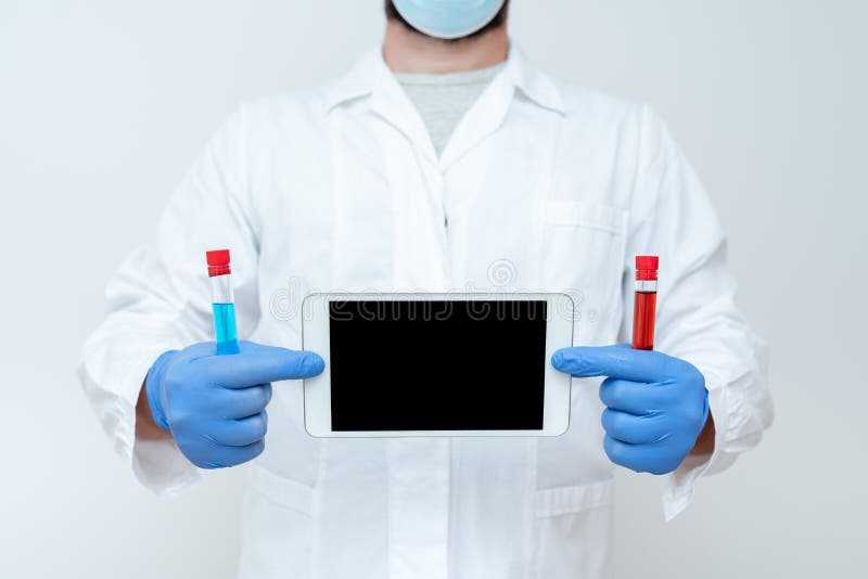 Research Scientist Presenting New Medicine, Researching Preventive ...