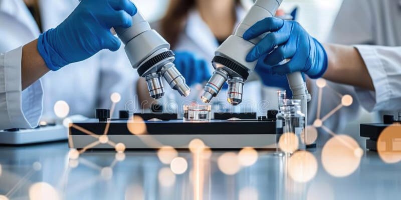 Research Scientists Conduct Experiments in a Laboratory Using Advanced ...