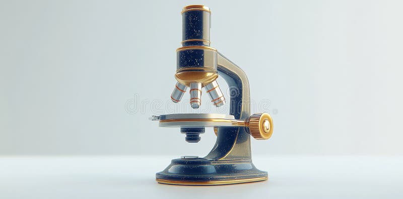 In a Research Setting, a Vintage Microscope Has Been Positioned on a ...