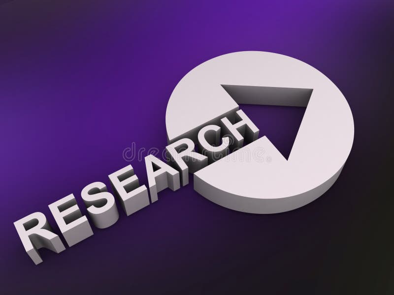 Research sign with arrow stock illustration. Illustration of sign ...