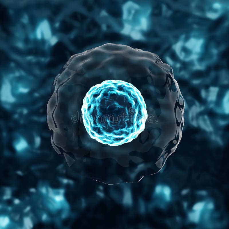 Research of Stem Cells. Stem Cells Under a Microscope Stock ...