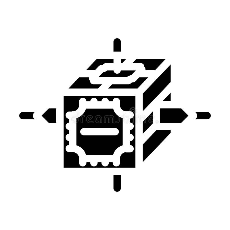 Research Team Space Exploration Glyph Icon Vector Illustration Stock ...