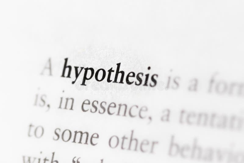 Research Term Hypothesis Printed in Textbook Focused in Closeup of ...