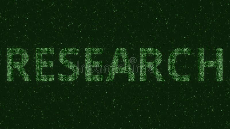 RESEARCH Text Made with Many Symbols on Computer Screen, 3d Animation ...