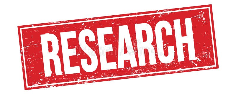 RESEARCH Text on Red Grungy Rectangle Stamp Stock Illustration ...