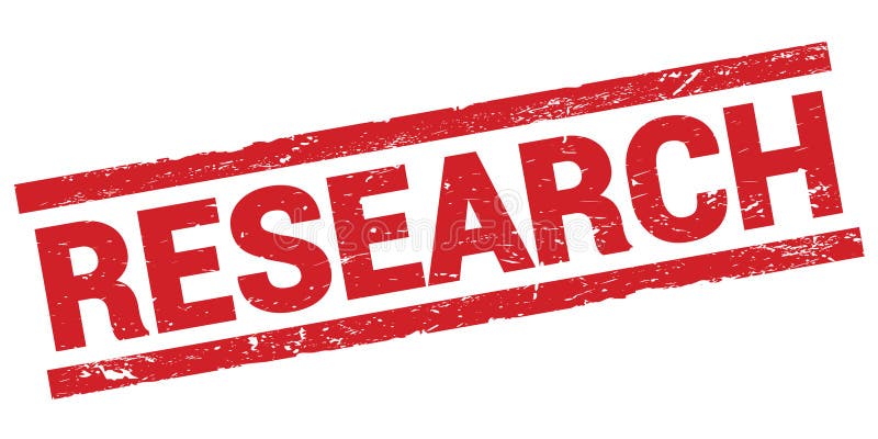 RESEARCH Text on Red Rectangle Stamp Sign Stock Illustration ...